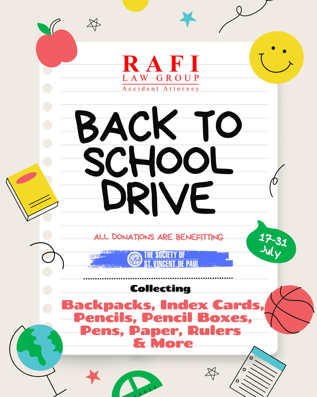 St. Vincent De Paul Back To School Drive
