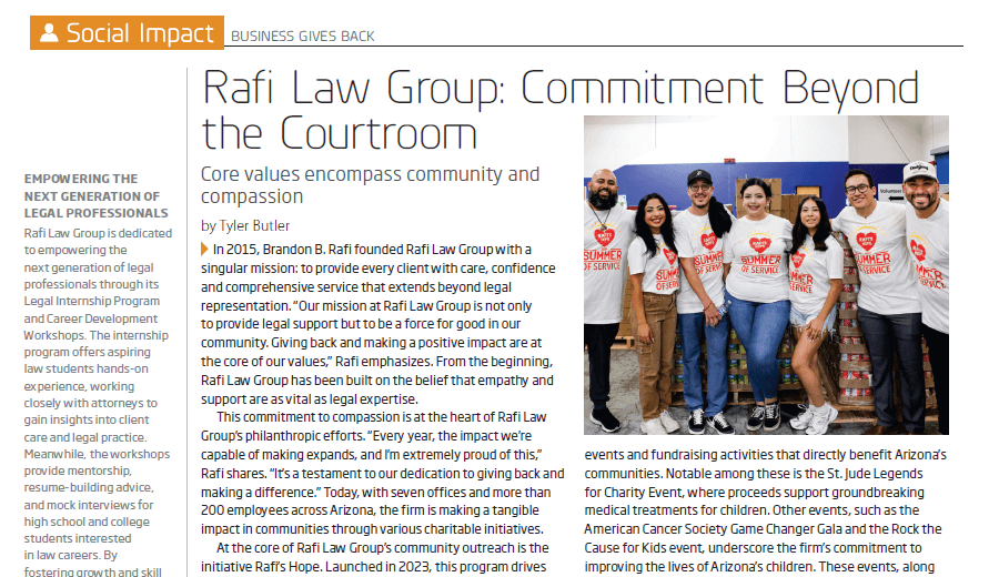 Arizona Personal Injury Lawyer | Rafi Law Group, PLLC